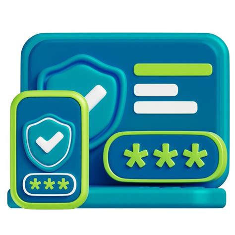 Premium Psd 3d Cybersecurity Two Factor Authentication