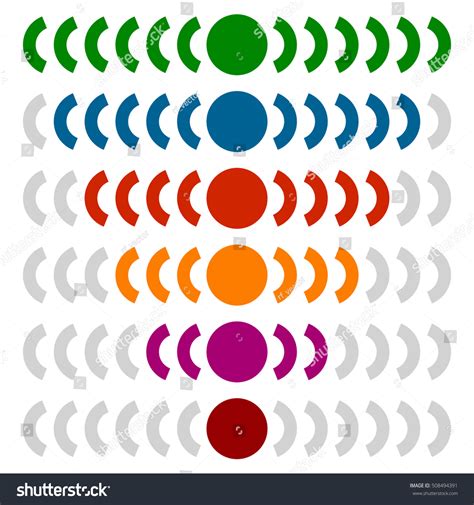 Horizontal Progress Level Indicators Sequence Progress Stock Vector Royalty Free 508494391