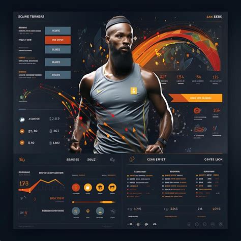 Premium Photo Web Dashboard Sports Team Performance Player Statistics