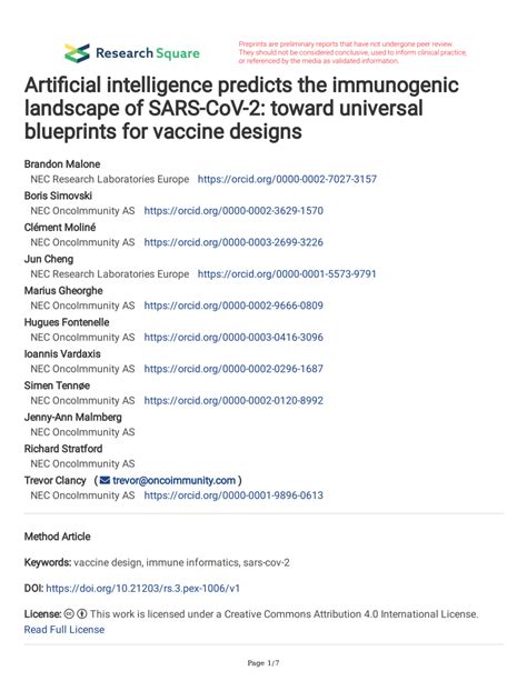 Pdf Artificial Intelligence Predicts The Immunogenic Landscape Of Sars Cov 2 Toward Universal