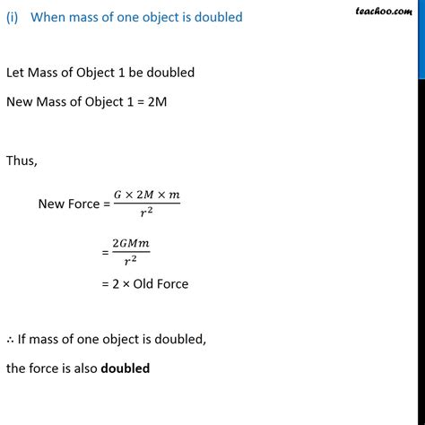 force of gravity between two objects