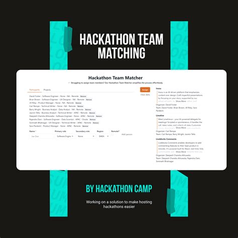 Hackathon Team Matcher Free Tool