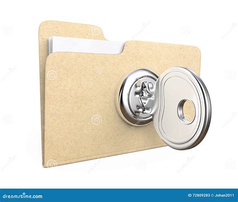 Key In Office File Stock Image Image Of Locked Information 72809283