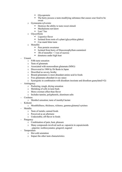 Midterm Revision Guide Nufs 372 Food Chemistry Ualberta Thinkswap