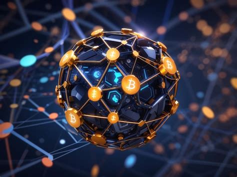 Premium AI Image Digital Foundations Blockchain Background Concept