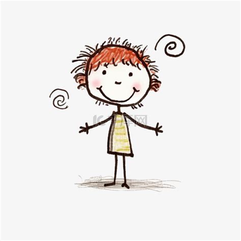 卡通手绘简笔画儿童素材图片免费下载 千库网