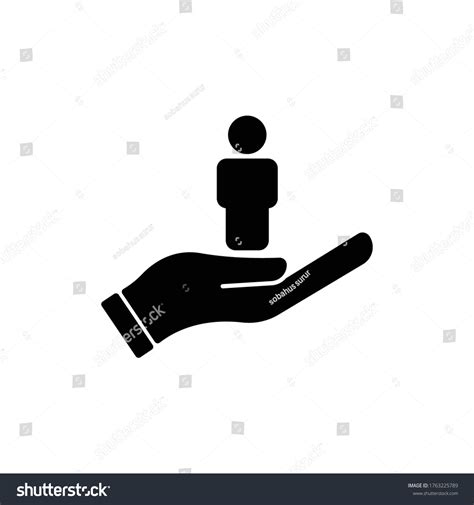 Social Worker Symbol Hand People Icon Stock Vector Royalty Free