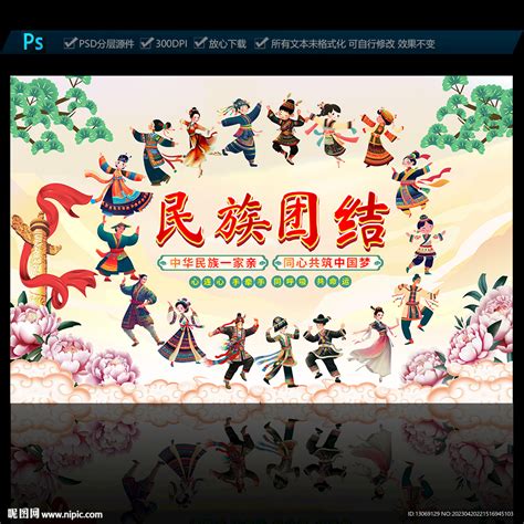 民族团结海报设计图 海报设计 广告设计 设计图库 昵图网 民族团结海报设计图 海报设计 广告设计 设计图库 昵图网