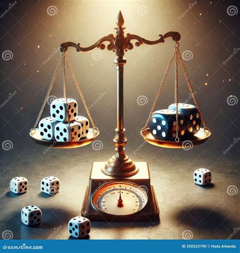 Risk Versus Reward Concept With Dice On Weighing Scales Symbolizing