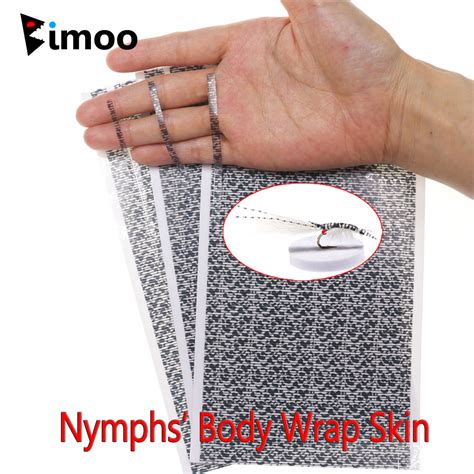 Bimoo 2 5mm 4mm Stretch Nymph Body Wrap Skin Shrimps Scuds Czech Nymph