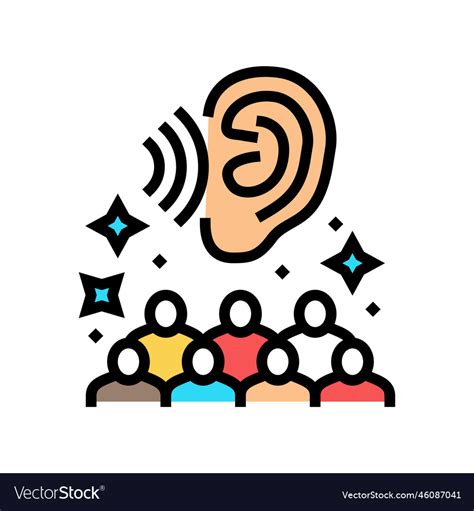 Active Listener Business Color Icon Royalty Free Vector