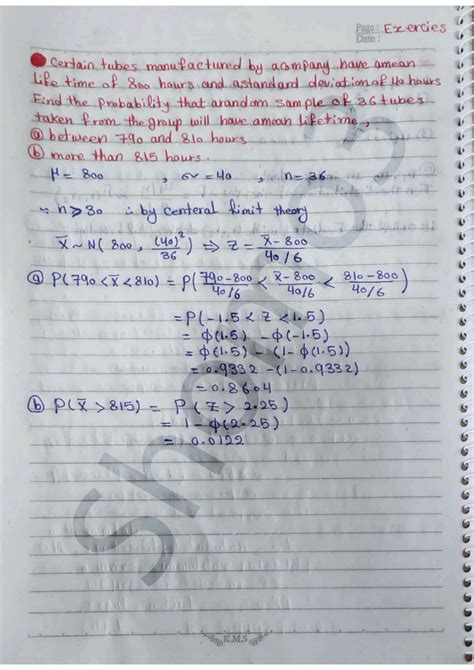 Solution Probability And Statistics Sampling Distribution Exercises