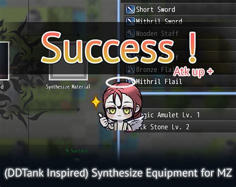 Synthesize Equipment Plugin RPG Maker MZ By GBRO Games