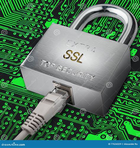Encrypted Connection Using SSL Stock Image Image Of Secure Firewall