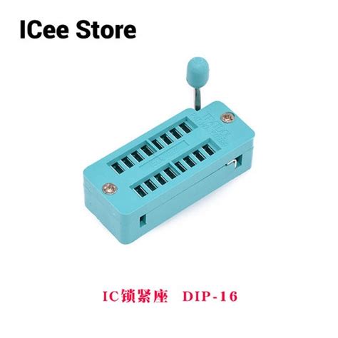 IC Socket 14Pin 16Pin 18 20 24 28 32 40 P Pin 2 54 MM Green DIP Universal ZIF IC Socket Test