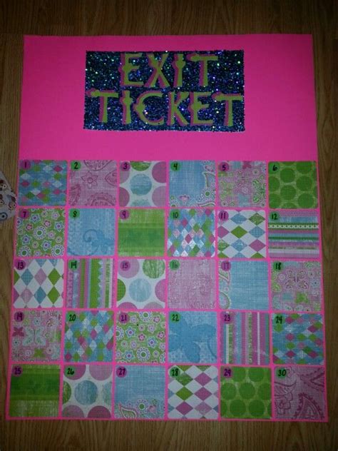 Exit Ticket Board Inspired By One I Saw On Pinterest Exit Ticket Board Exit Tickets Classroom