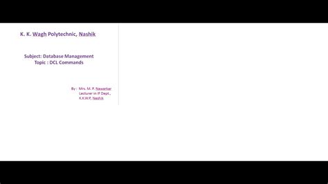 Dcl Commands Youtube