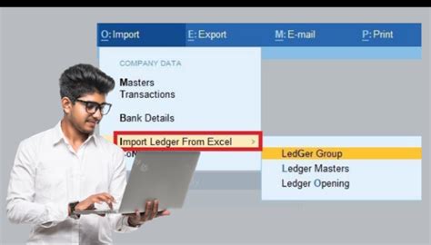 how to do bank import with ledger configuration from excel to tally