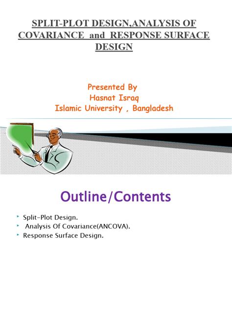 Basic Concepts Of Split Plot Design Analysis Of Covariance Ancova