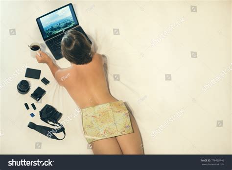 Naked Female On Bed Geographic Map Stock Photo Shutterstock