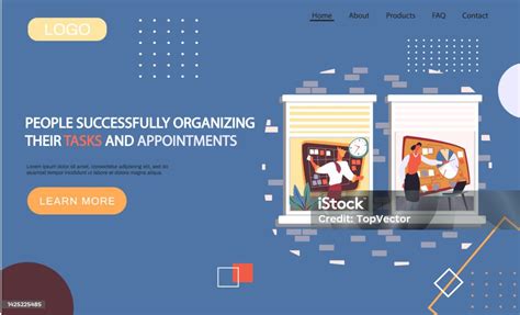 자신의 작업과 약속을 조직하는 사람들 방문 페이지 템플릿 칠판에서 사업가 개념에 대한 스톡 벡터 아트 및 기타 이미지 개념 개발 계획 Istock