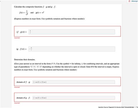 Solved Calculate The Composite Functions Fg ﻿and