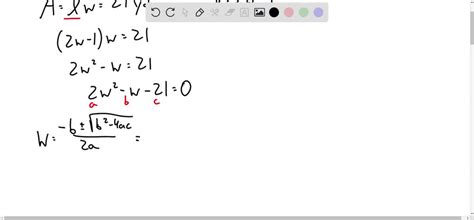 solved the length of a rectangle is 3 yd less than twice the width