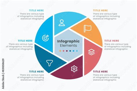 Minimal Business Circle Infographic Design Template For Cycling Diagram