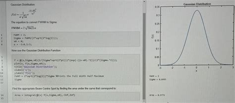 Gaussian Area Not 1 Rmatlab