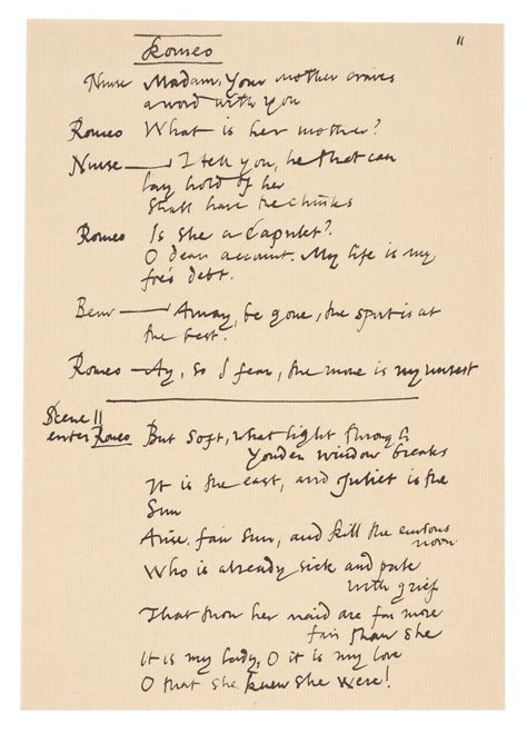 A Shakespeare In Love” Prop Script Page