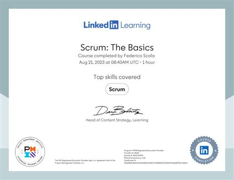 Federico Scala On Linkedin Certificate Of Completion