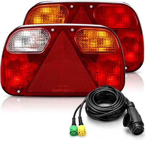 Amazon Fr 2pcs Feu De Remorque Feux Arrière 12v Feu Remorque Arriere