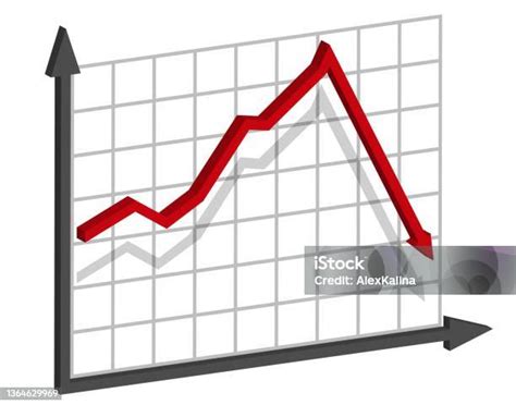 감소 보고서가 있는 3d 그래프 경기 침체와 파산 진행과 다이어그램 비즈니스 및 재무 벡터 3차원 형태에 대한 스톡 벡터 아트 및 기타 이미지 Istock