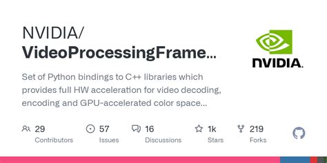 home · nvidia videoprocessingframework wiki · github