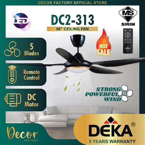 Deka Fan Deka Dc2led Dc2 313 Led Deka F5dc Led Pro 56 5 Blades Dc Motor Remote Control Ceiling