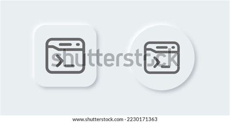 Terminal Line Icon Neomorphic Design Style Stock Vector Royalty Free 2230171363 Shutterstock