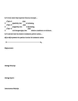 AP Calculus AB Linearization And Particle Motion Notes By AP Calculus AB