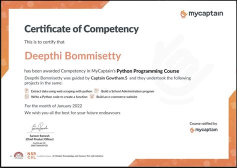 Deepthi Bommisetty on LinkedIn: #python #mycaptain #appreciation