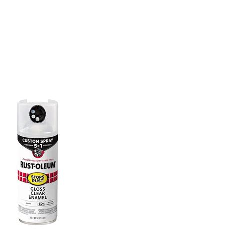 Rust Oleum Stops Rust 12 Oz Custom Spray 5 In 1 Gloss Clear Spray Paint 376885 The Home Depot