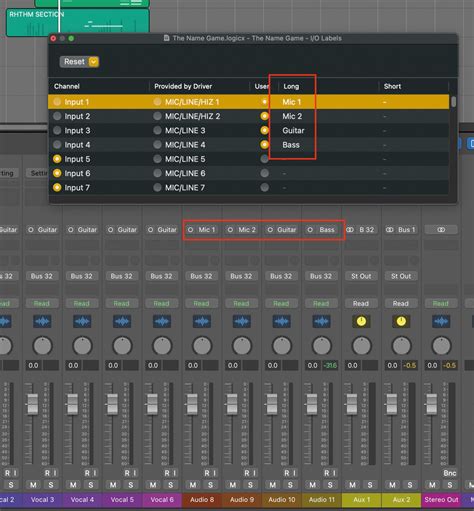 Logic Pro Naming Tracks Buses And Regions