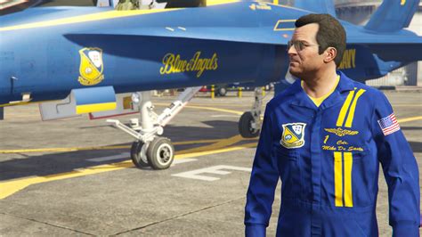 Us Navy Blue Angels Flight Suit For Michael [texture] Gta5