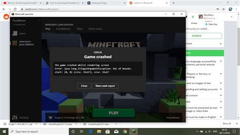 Forge Screen Rendering Crash R Minecraft