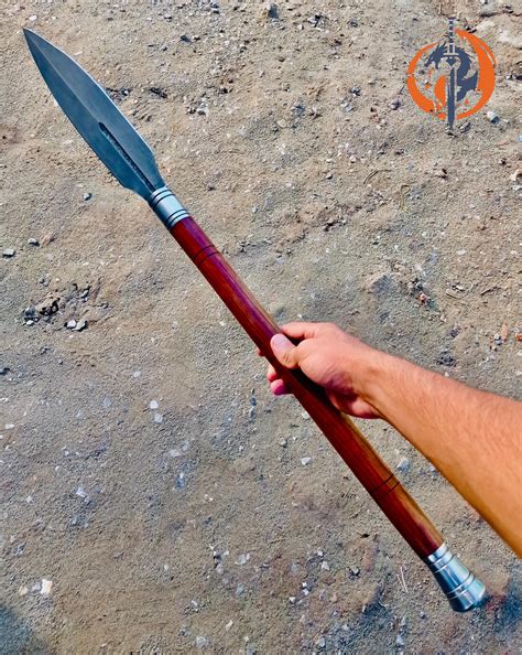 Hunting Handmade Throwing Spear Hand Forged 8 Inches Full Tang Long Blade Outdoor Spear