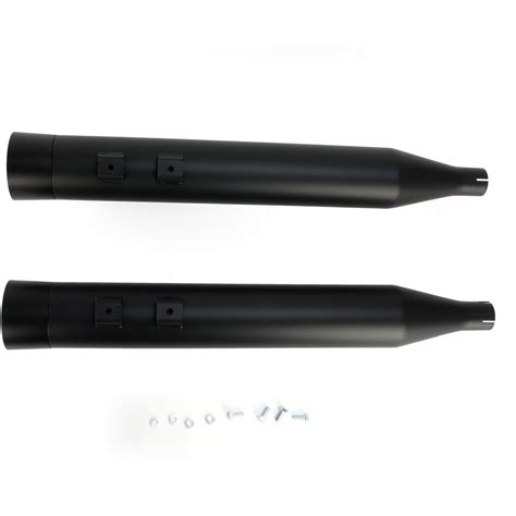Bassani Black 4 In Dnt Megaphone Muffler W Black End Cap 1f57dnt5b