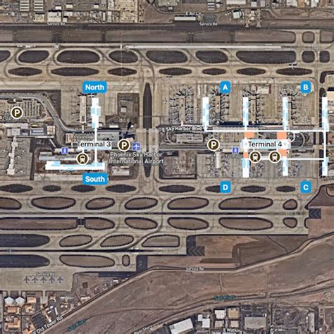 Phoenix Airport Map Guide To Phxs Terminals