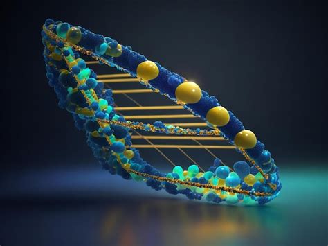 Premium Ai Image 3d Representation Of Dna Ai Generated