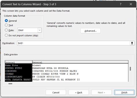 Cara Memisahkan Kata Di Excel Dalam Satu Kolom Menjadi Beberapa Kolom