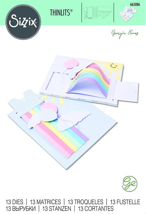 Sizzix Thinlits SekaČ Set Se Sastoji Od 13 Delova Rainbow Slider Card