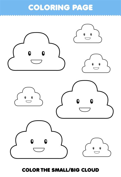 Cute Cloud Coloring Page