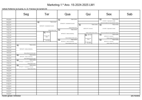Seg Ter Qua Qui Sex Sab Marketing 1º Ano 1s 2024 2025 Lm1 Pdf